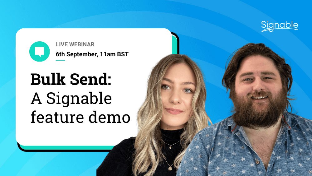 Bulk Send: A Signable ESignature Feature Demo Webinar - Signable